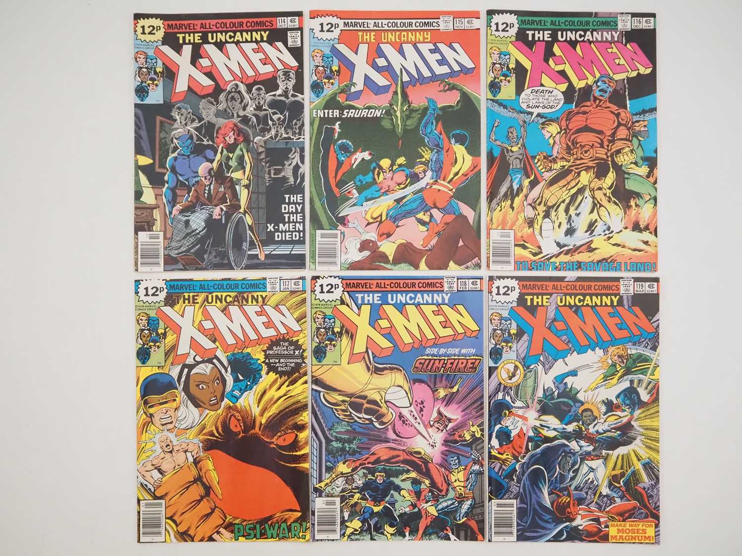 Lot 53 - UNCANNY X-MEN #114, 115, 116, 117, 118, 119