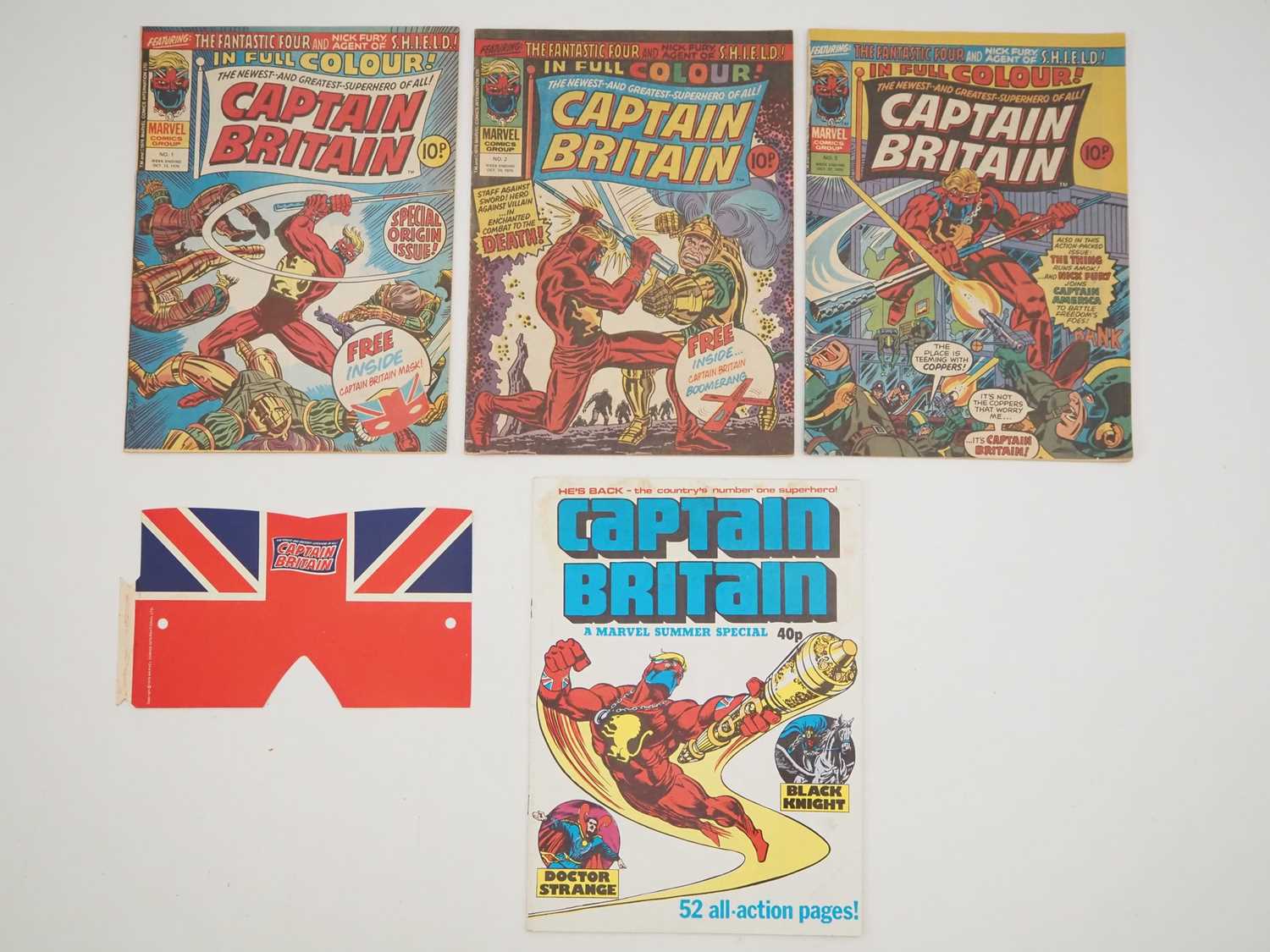 Lot 114 - CAPTAIN BRITAIN #1, 2, 3 + CAPTAIN BRITAIN