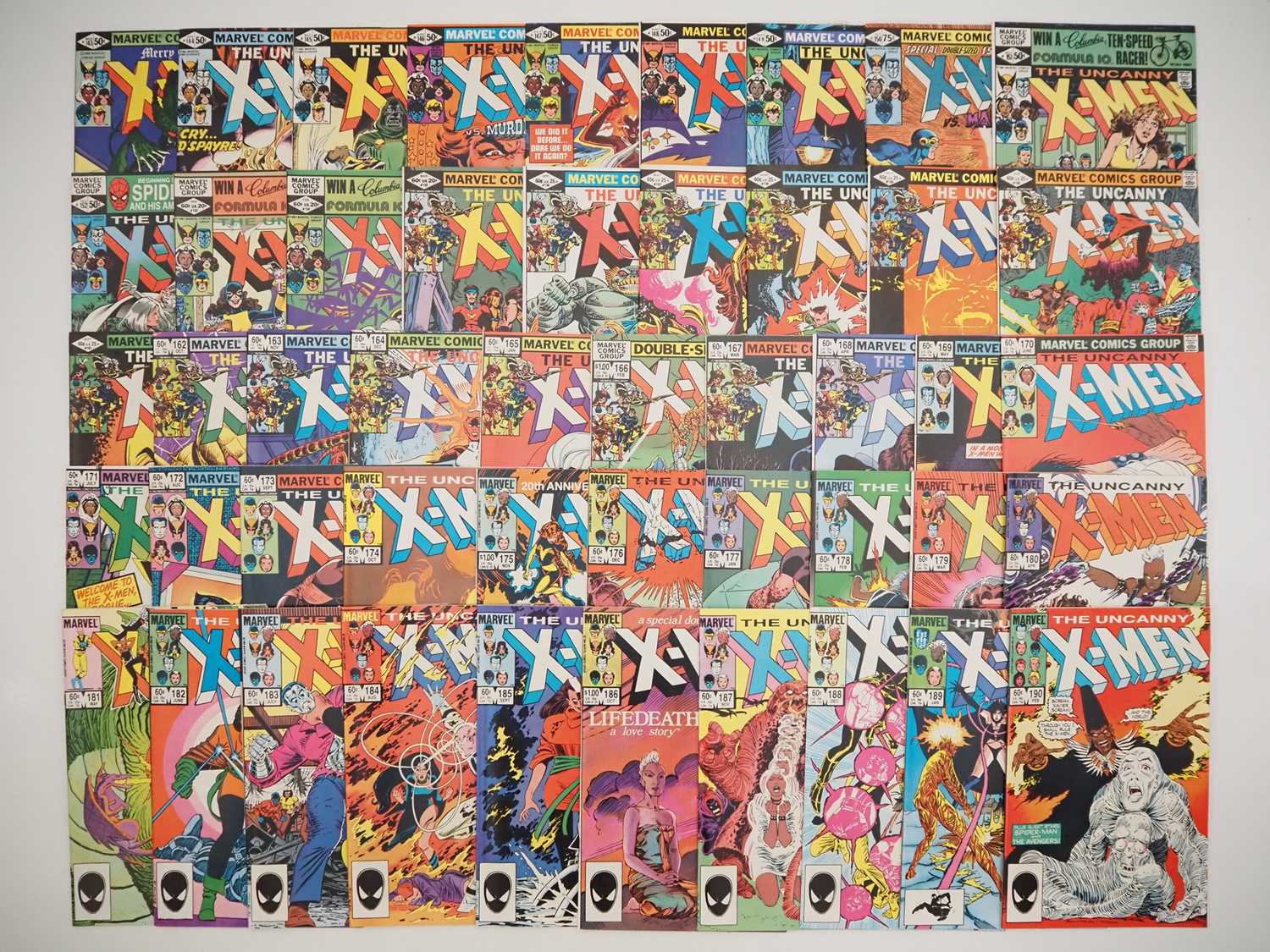 Lot 267 - UNCANNY X-MEN #143 to 190 (48 in Lot)