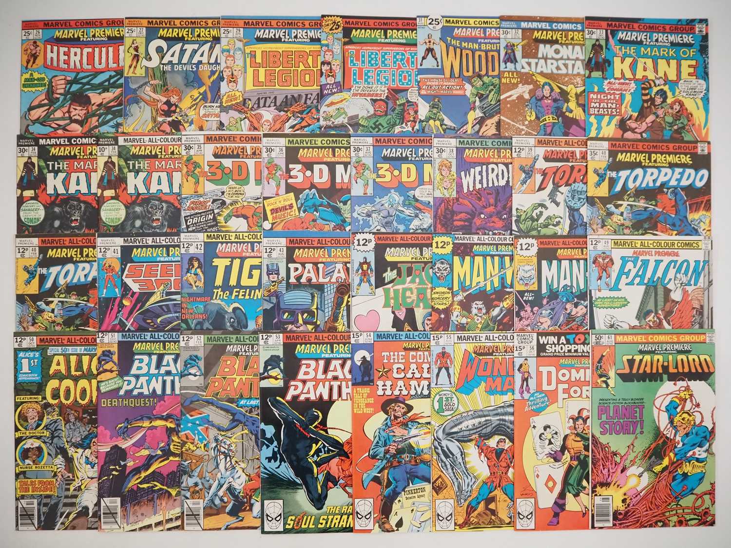 Lot 285 Marvel Premiere 26 27 29 46 49 56 61