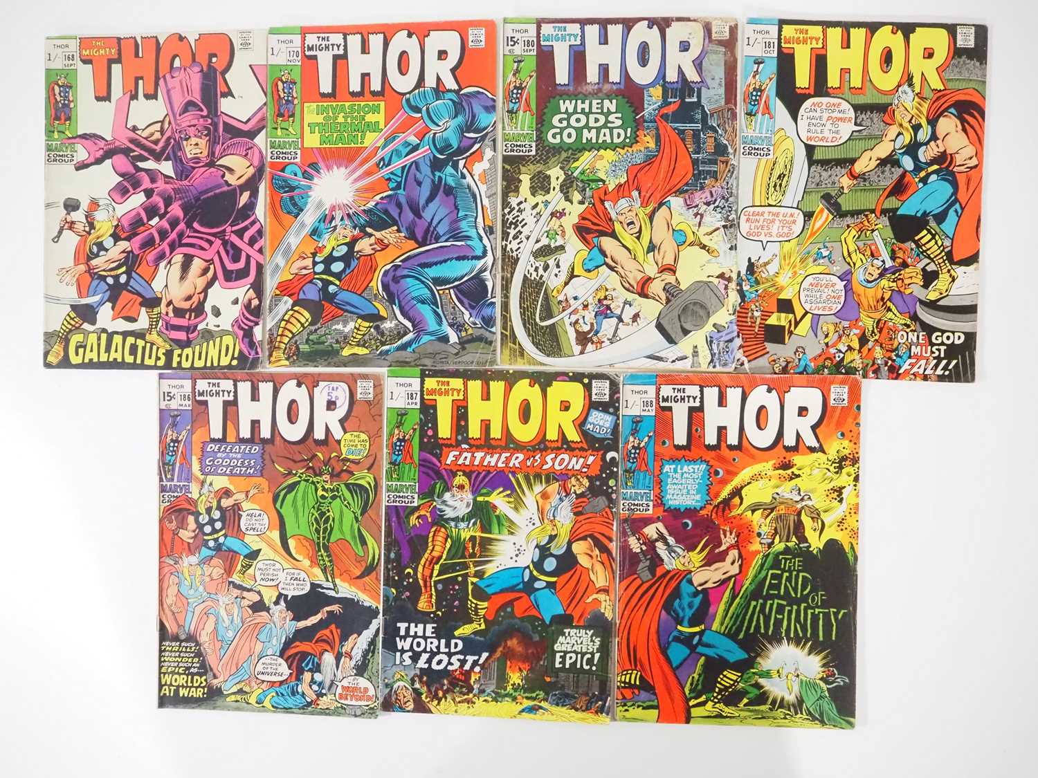 Lot 357 - THOR #168, 170, 180, 181, 186, 187, 188 (7