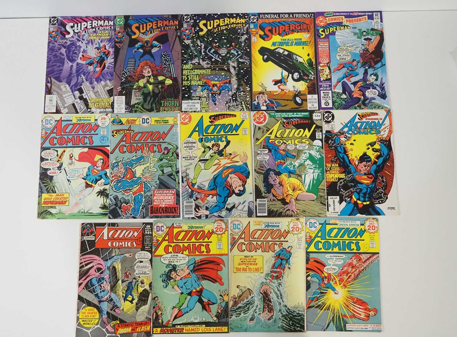 Lot 385 - ACTION COMICS #406, 438, 439, 441, 447, 458,