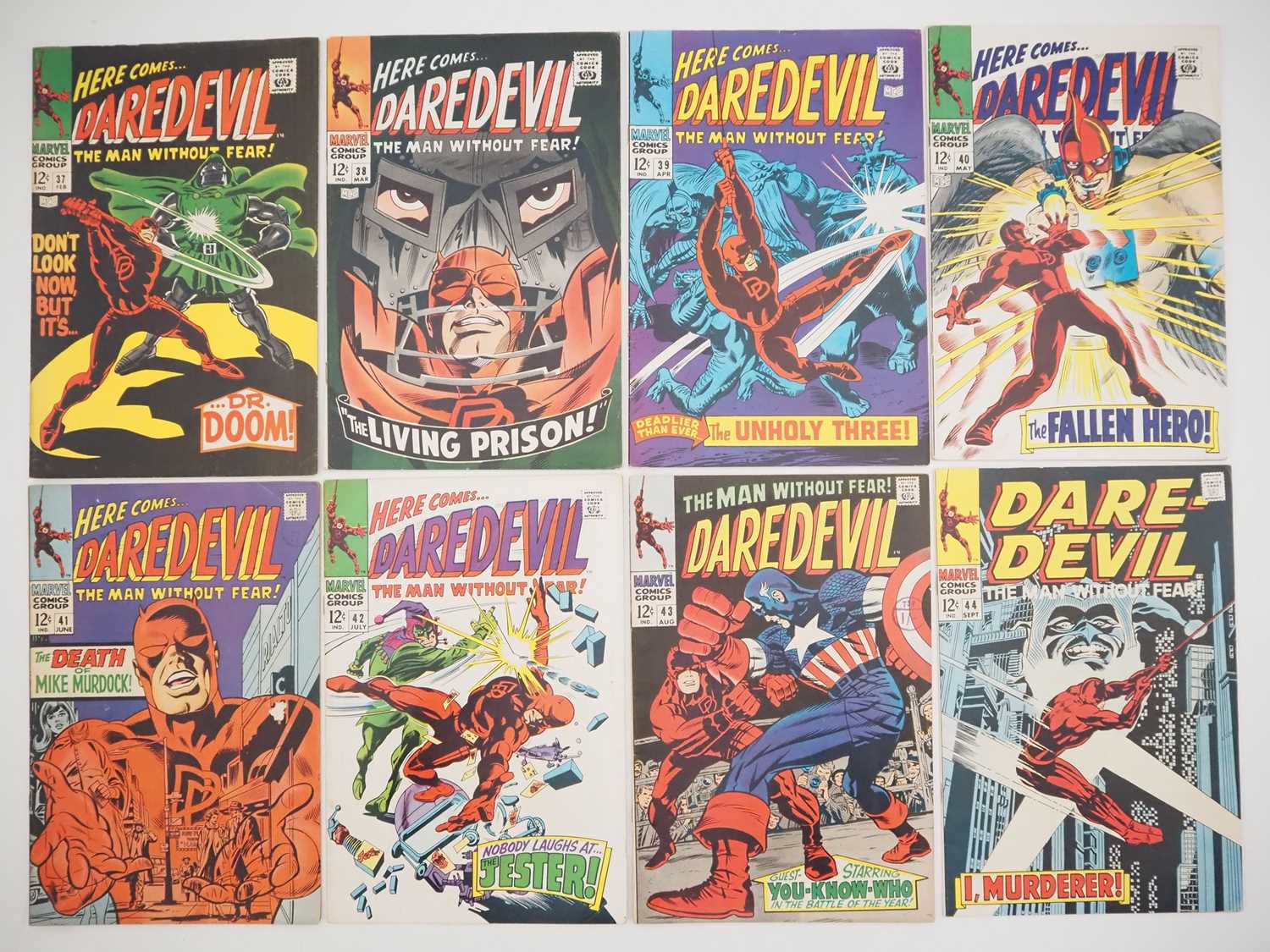 Lot 483 - DAREDEVIL #37, 38, 39, 40, 41, 42, 43, 44 (8