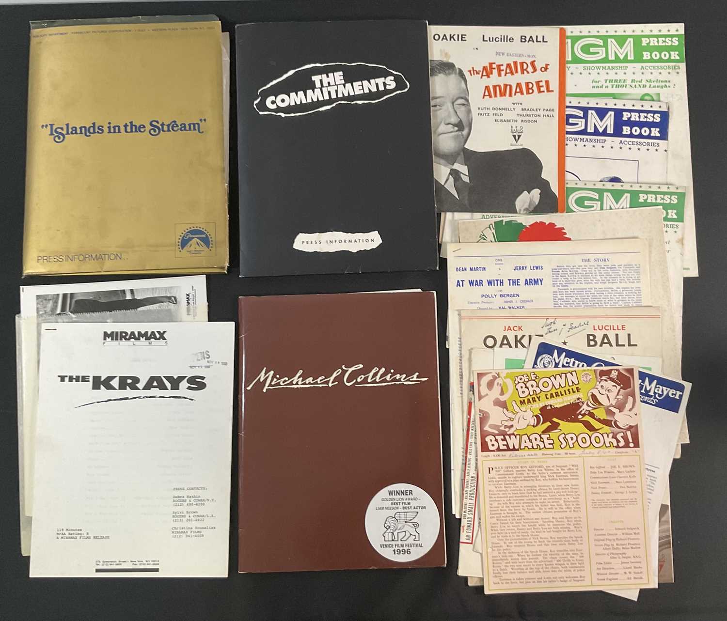Lot 60 - A collection of movie press packs to include