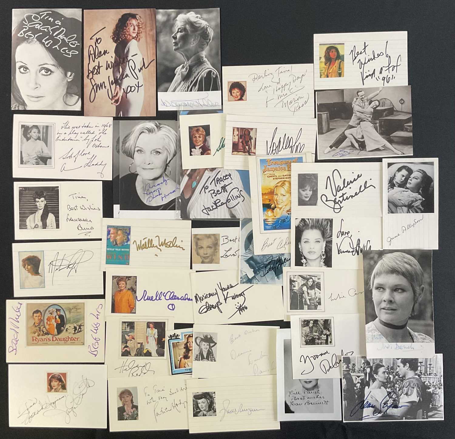 Lot 452 - A selection of Hollywood actress autographs