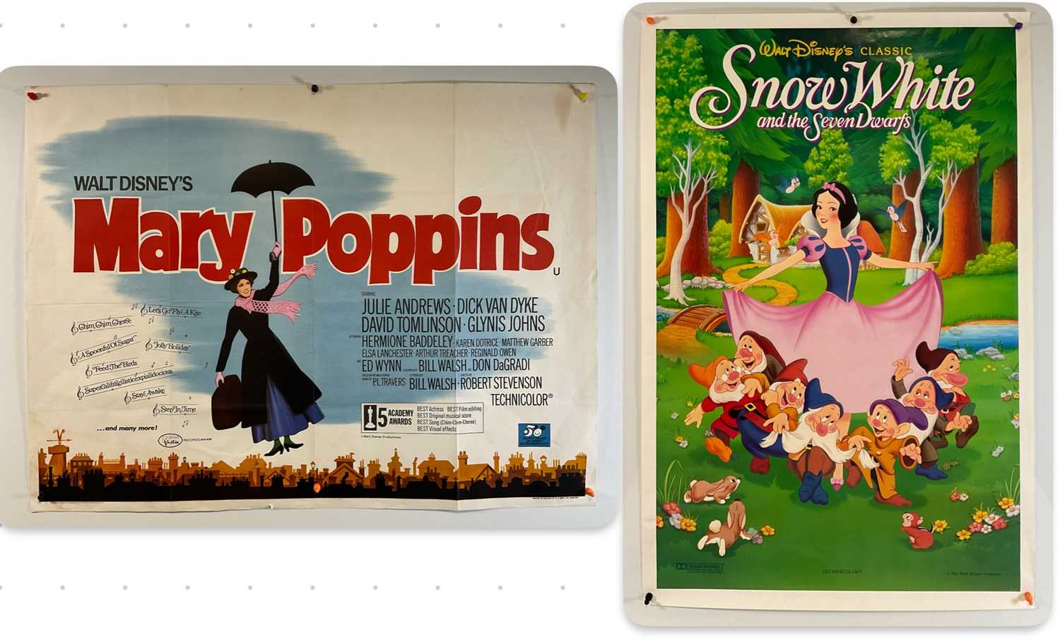 Lot 75 - WALT DISNEY: A pair of original film posters