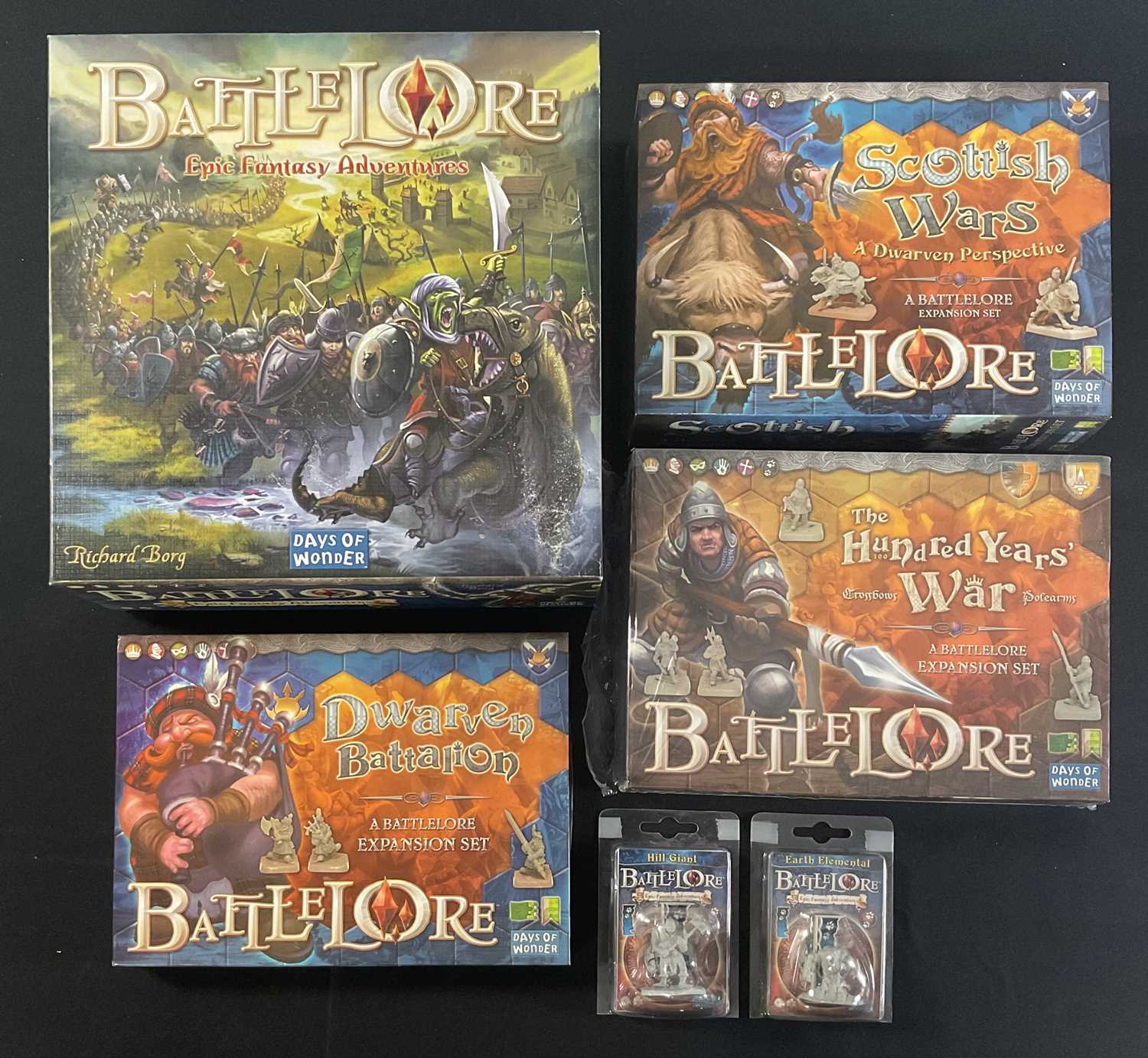 Lot 587 - A group of BATTLELORE RPG Board Games and