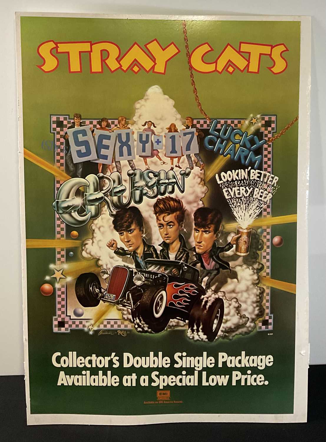 Lot 461 - STRAY CATS advertising poster for the 1983