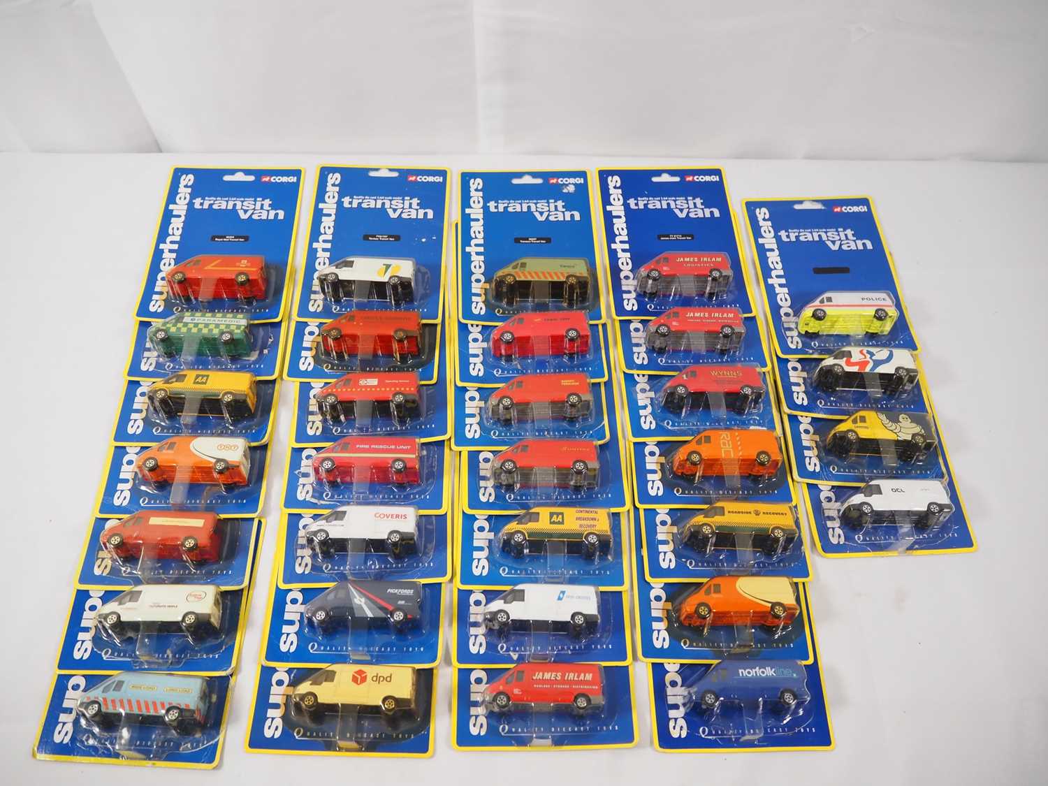 Lot 122 - A group of CORGI Superhaulers Transit Vans