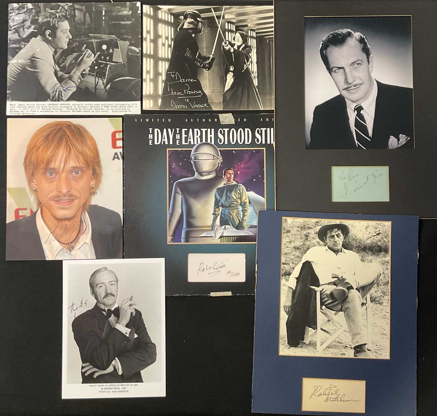 Lot 552 - A group of male film star autographs on