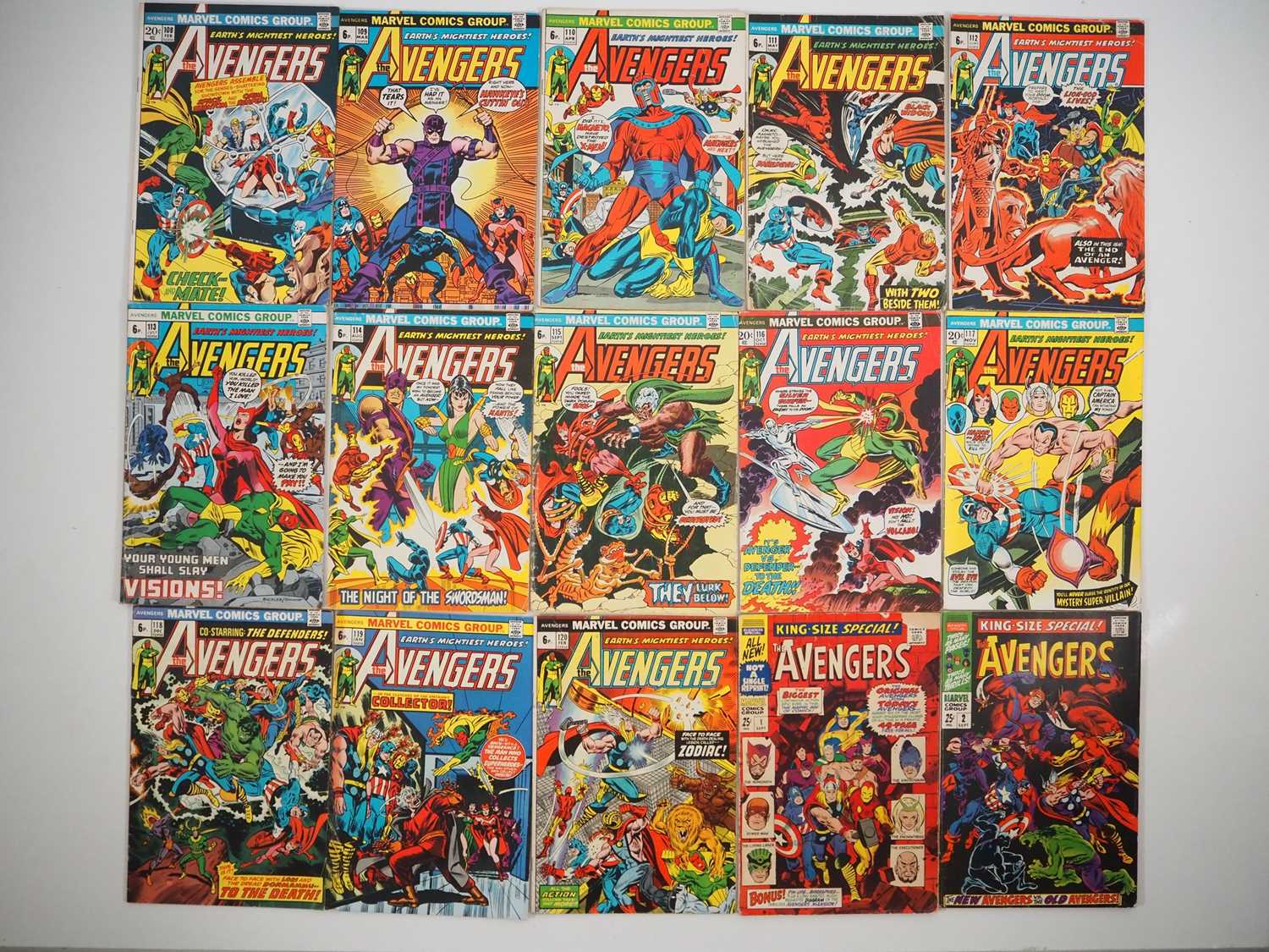 Lot 400 - AVENGERS #108 to 120 + AVENGERS KING-SIZE
