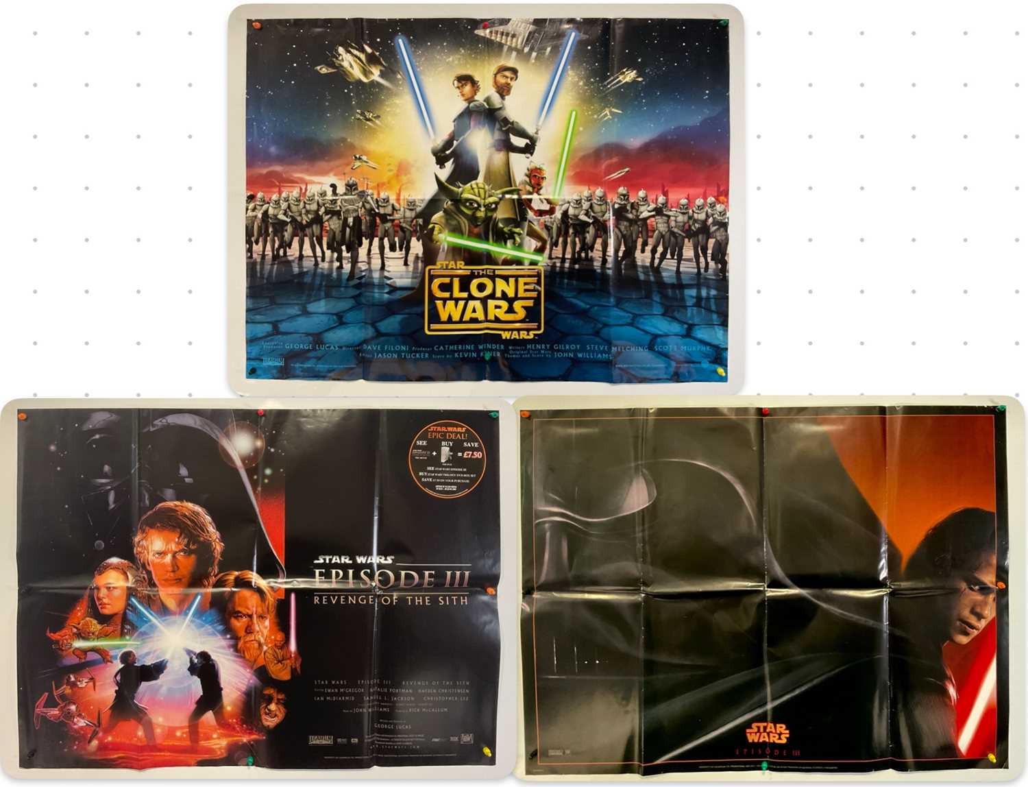 Lot 782 - A trio of STAR WARS UK Quad film posters