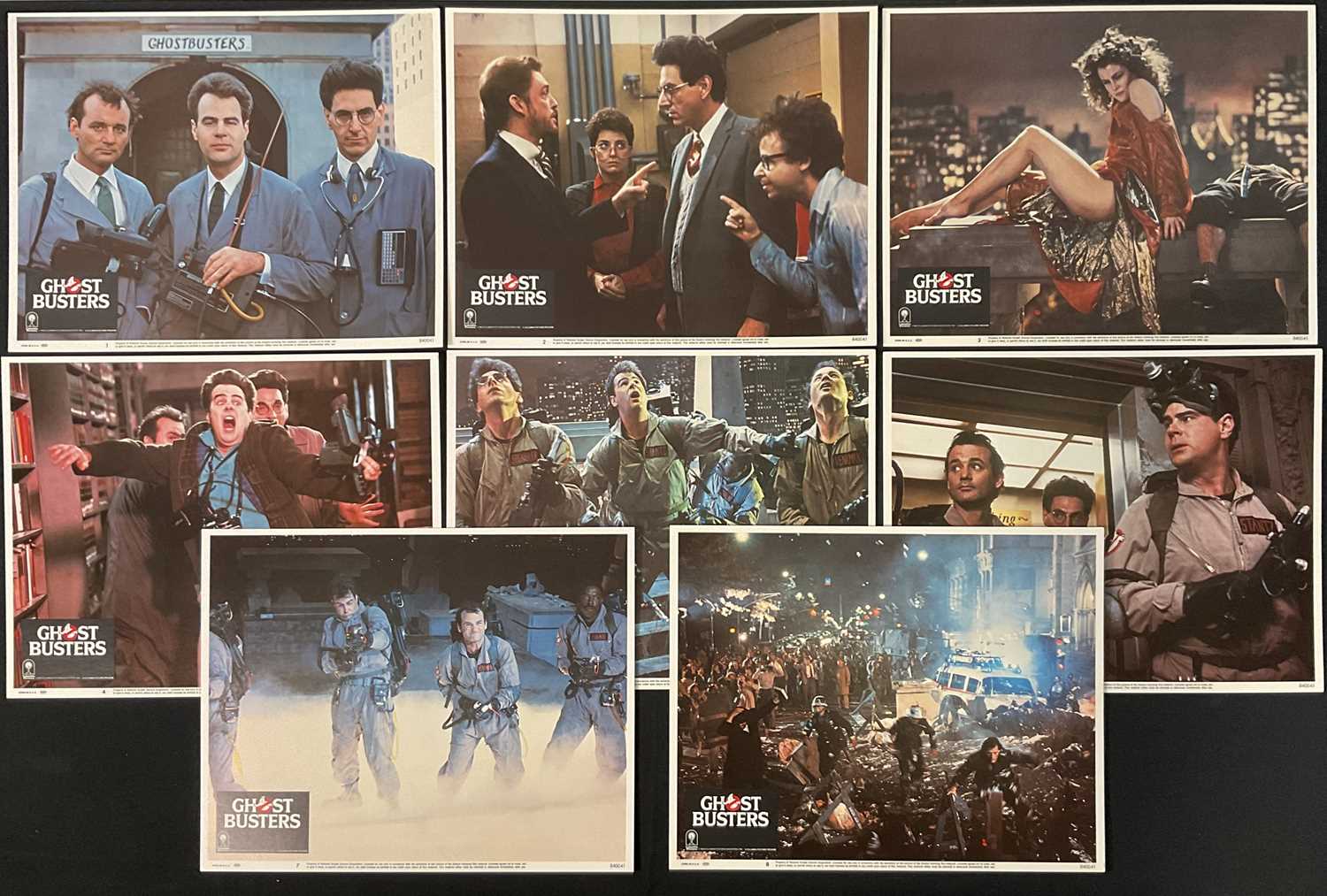 Lot 357 - GHOSTBUSTERS (1984) A set of 8, 11” x 14” Us