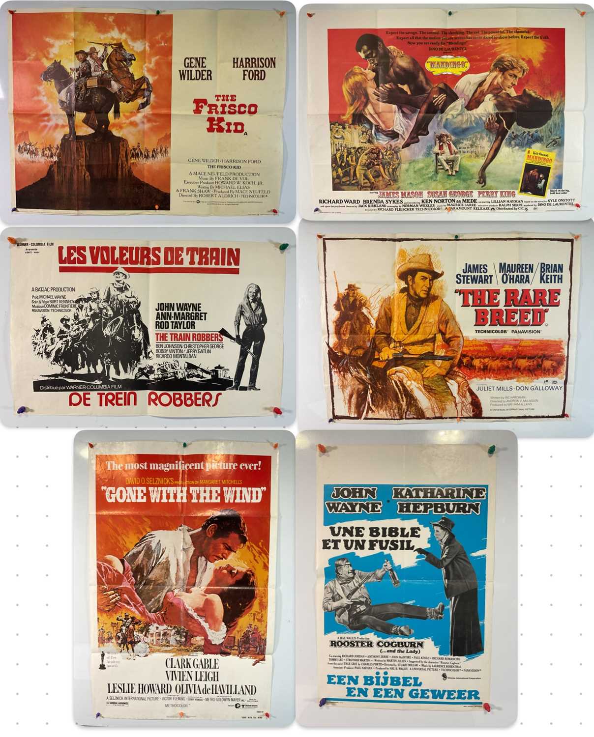 Lot 266 - A group of western film posters, comprising