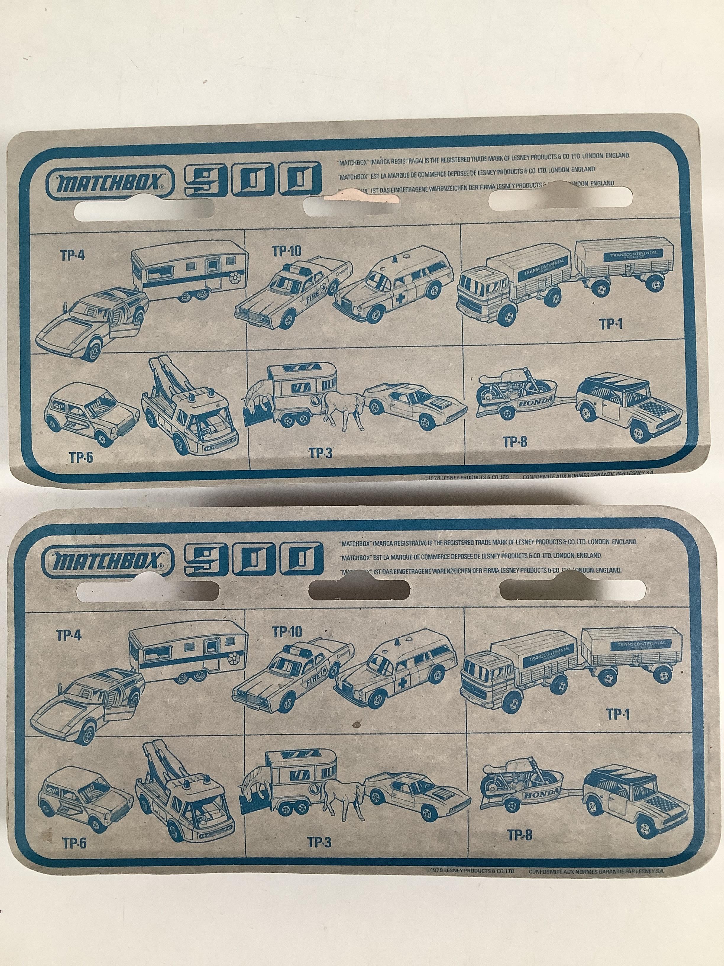 Lot 66 - MATCHBOX '900' series articulated lorry packs