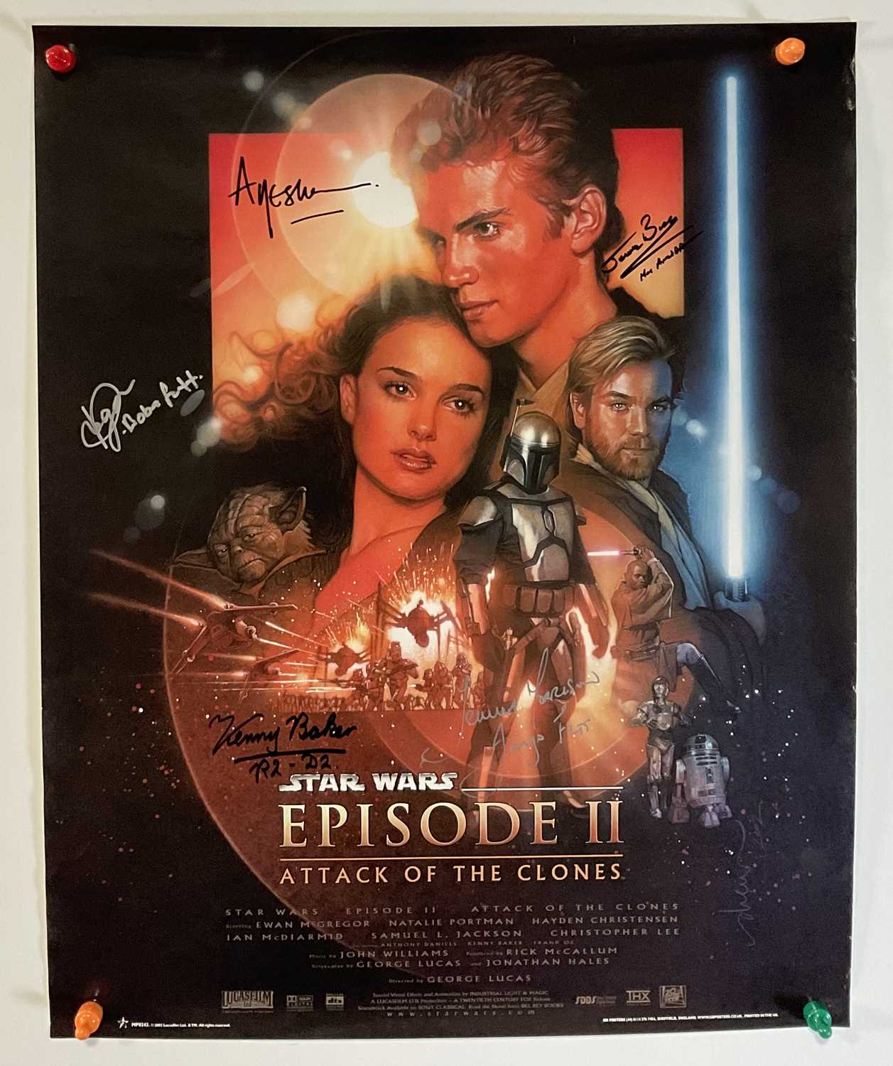 Lot 759 - A multi-signed STAR WARS commercial poster