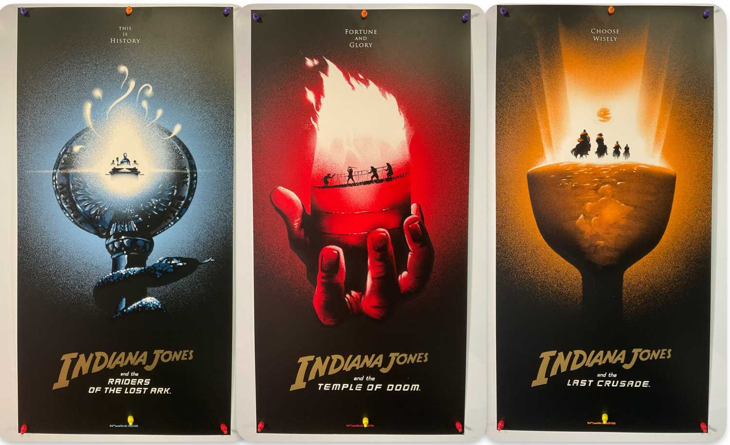 Lot 137 - Set of 3 INDIANA JONES original trilogy