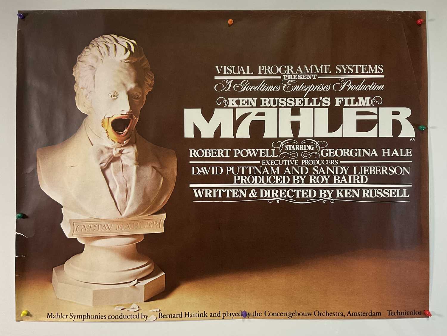 Lot 62 - MAHLER (1974) UK Quad film poster, rolled.