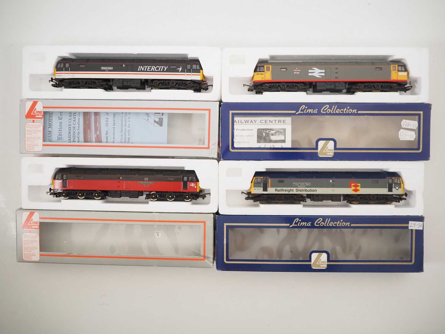 Lot 126 - A group of LIMA OO gauge class 47 diesel
