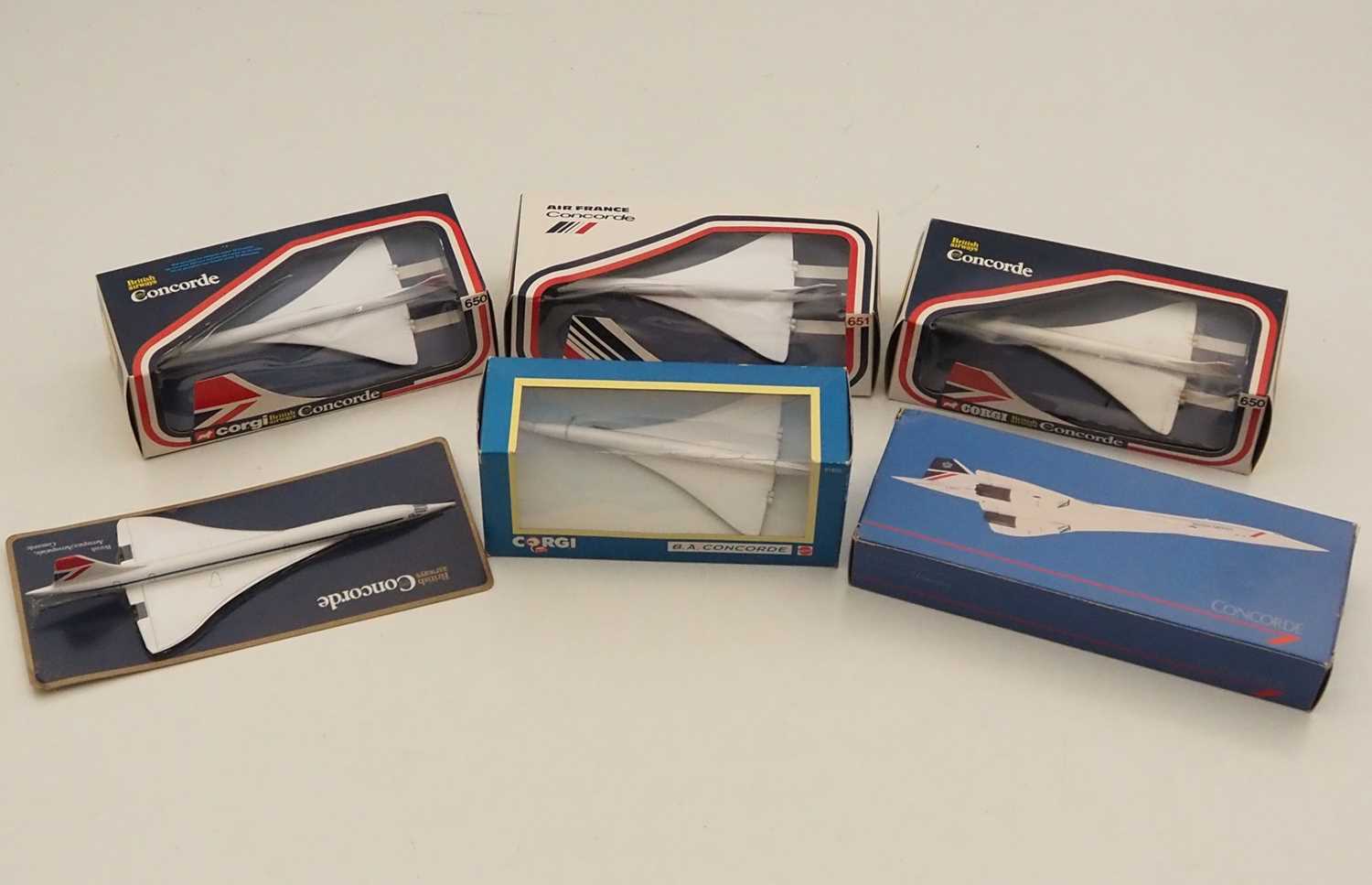 Lot 597 - CORGI diecast Concorde models in British