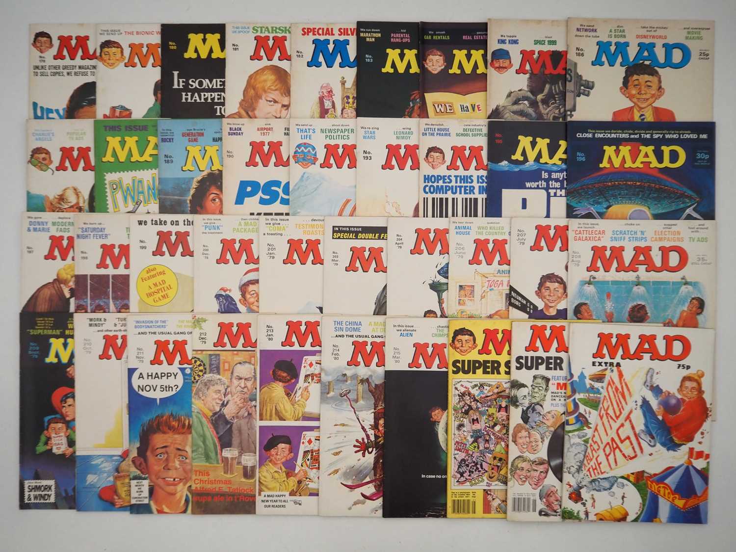 Lot 328 - MAD MAGAZINE - BRITISH EDITION #178-190, 192-
