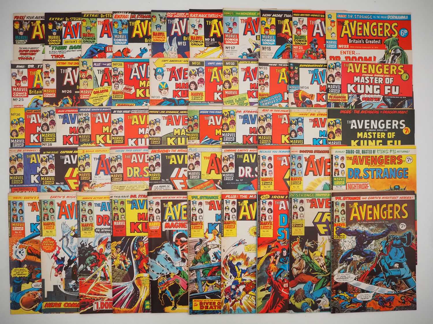Lot 331 - THE AVENGERS FILE COPY LOT (50 in Lot)