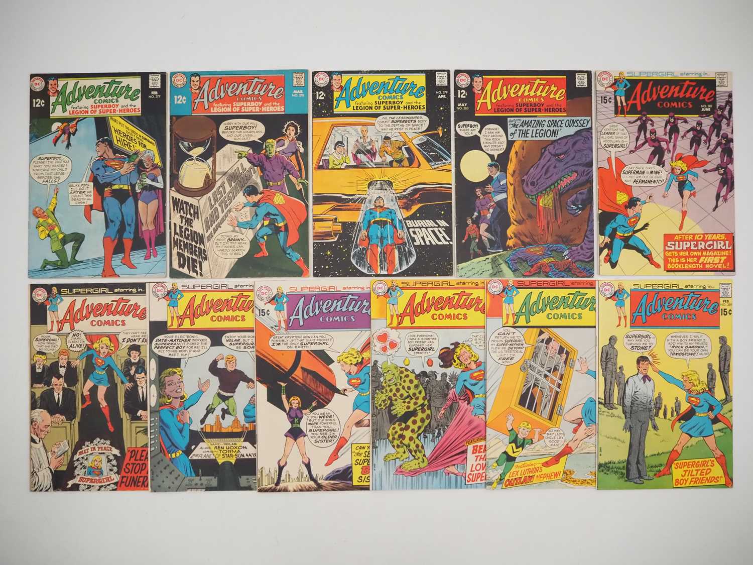 Lot 374 - ADVENTURE COMICS #377, 378, 379, 380, 381,
