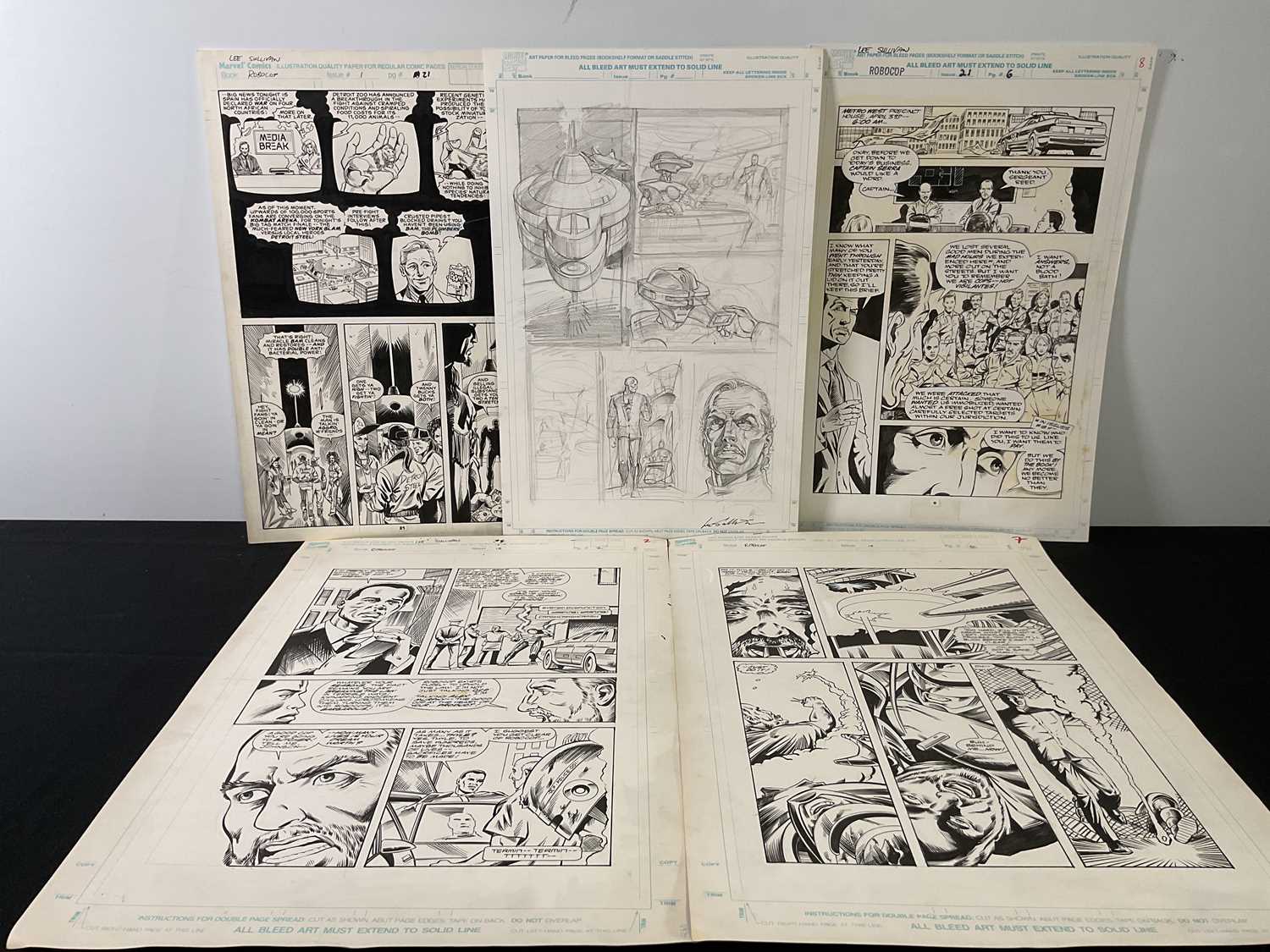 Lot 457 - ROBOCOP original art by Lee Sullivan for