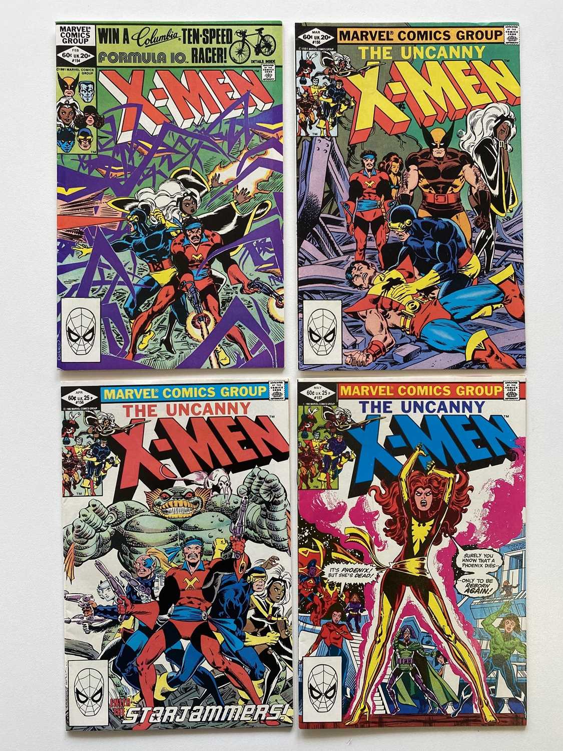 Lot 309 - UNCANNY X-MEN # 154, 155, 156, 157 (Group of