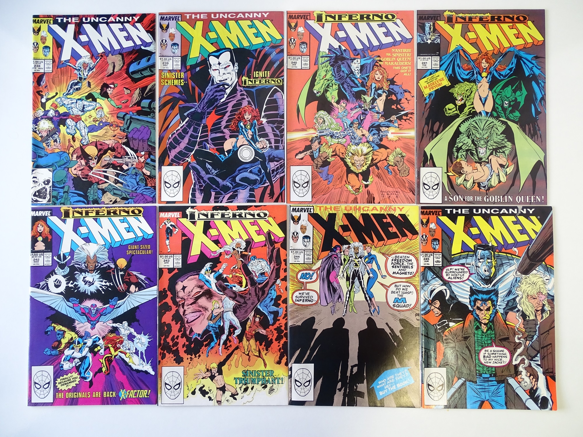 Lot 351 - UNCANNY X-MEN # 238, 239, 240, 241, 242, 243,