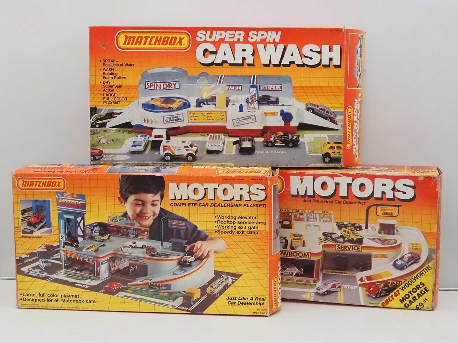 Lot 494 - MATCHBOX - Playsets 2 x 'Motors' (one in