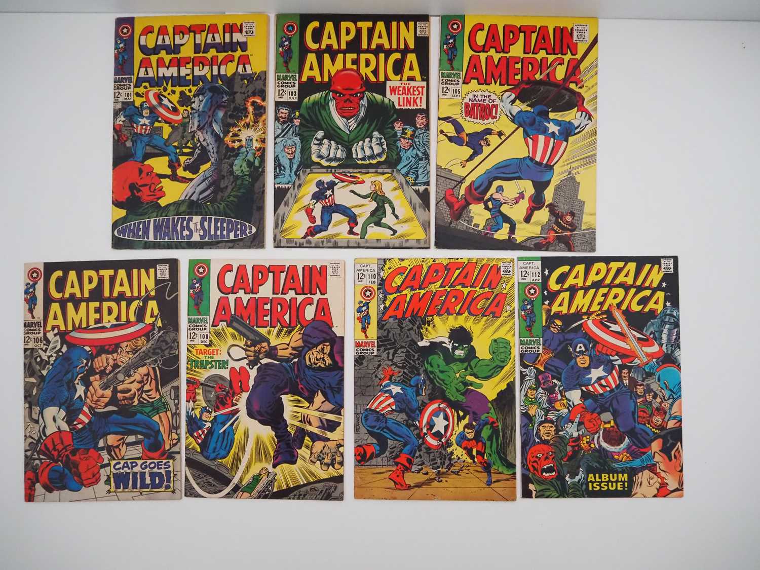 Lot 243 - CAPTAIN AMERICA #101, 103, 105, 106, 108,