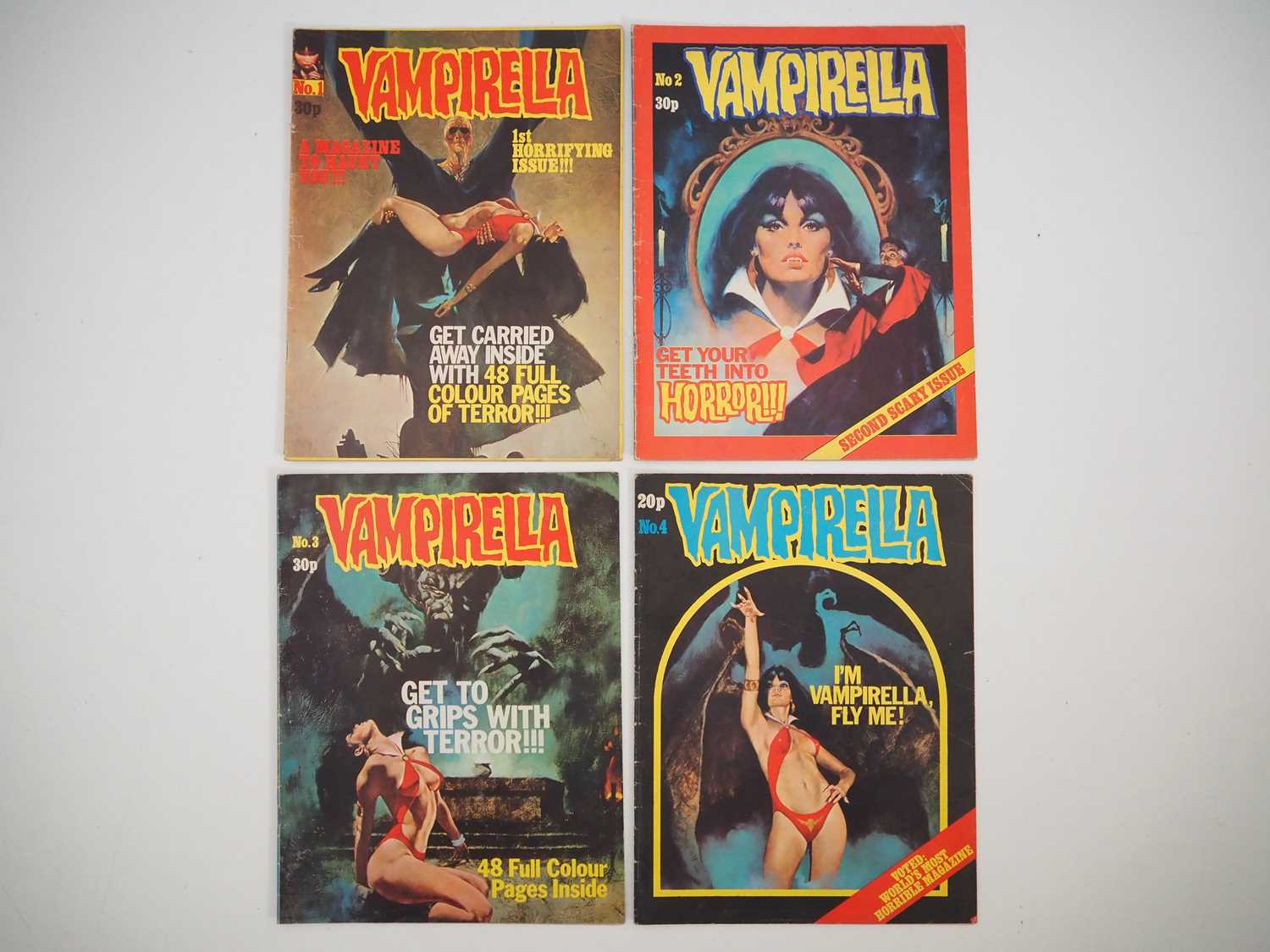 Lot 194 - VAMPIRELLA #1, 2, 3, 4 UK EDITION (1975