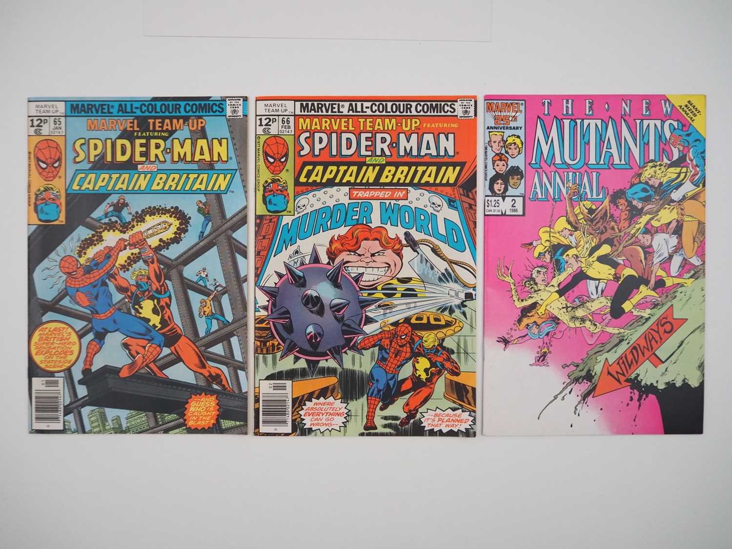 Lot 93 - MARVEL TEAM-UP #65 & 66 + THE NEW MUTANTS