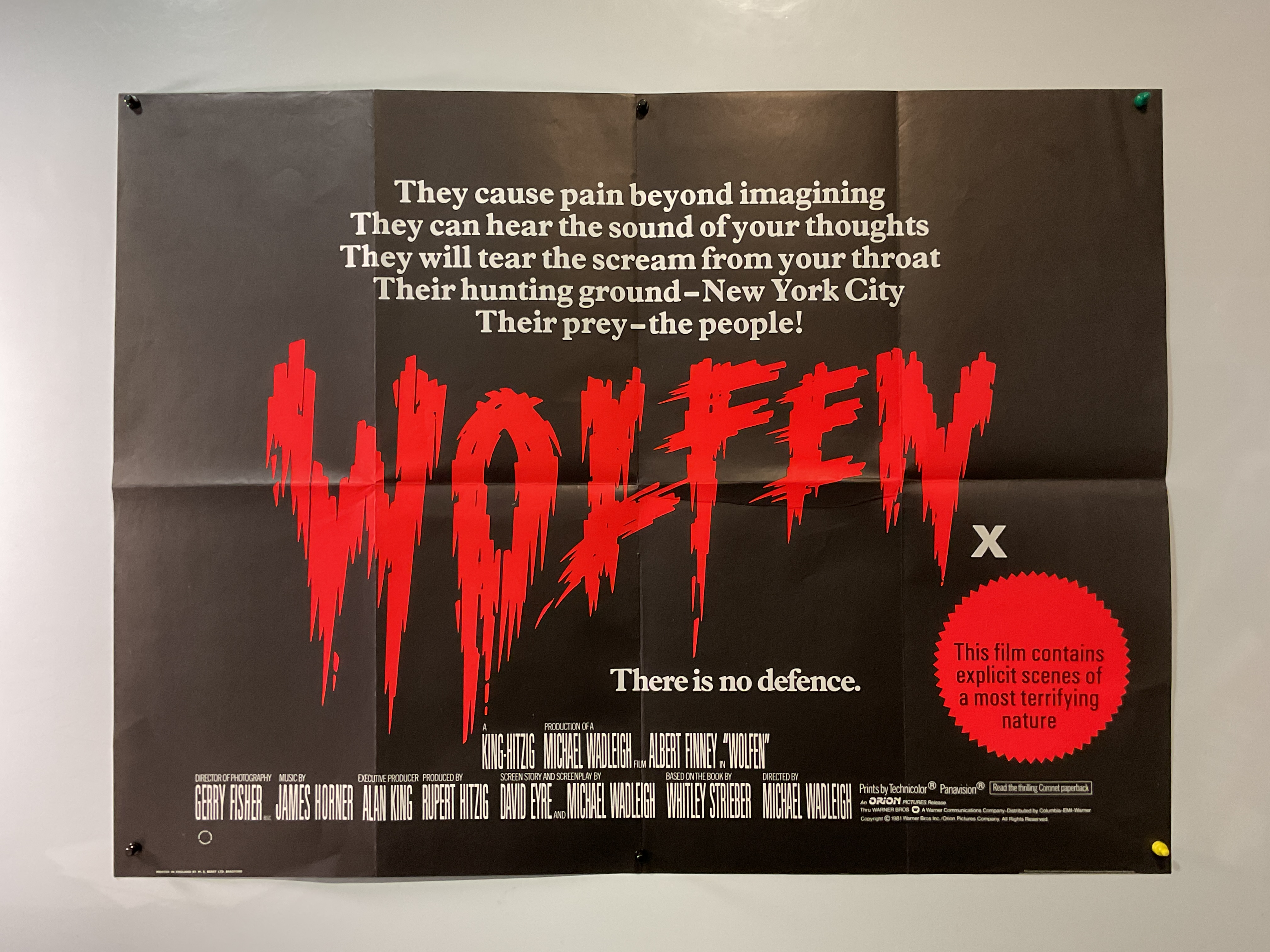 Lot 351 - A group of Horror film posters comprising