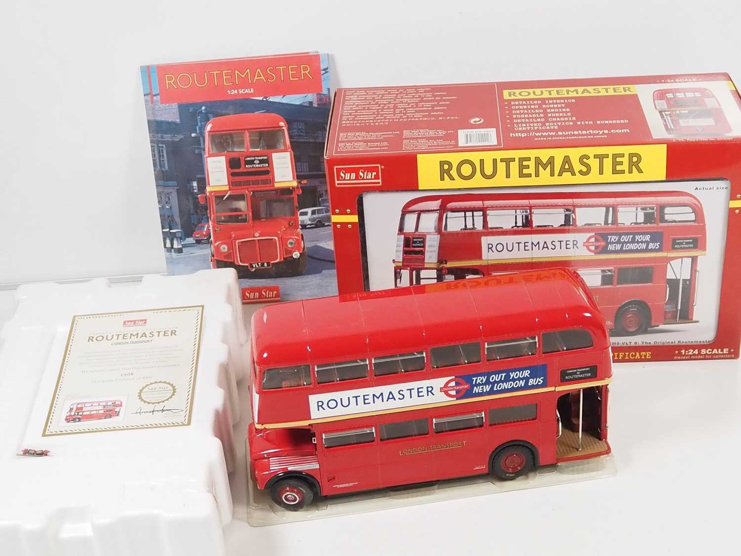 Lot 305 - A SUNSTAR 1:24 scale 2901 Routemaster bus