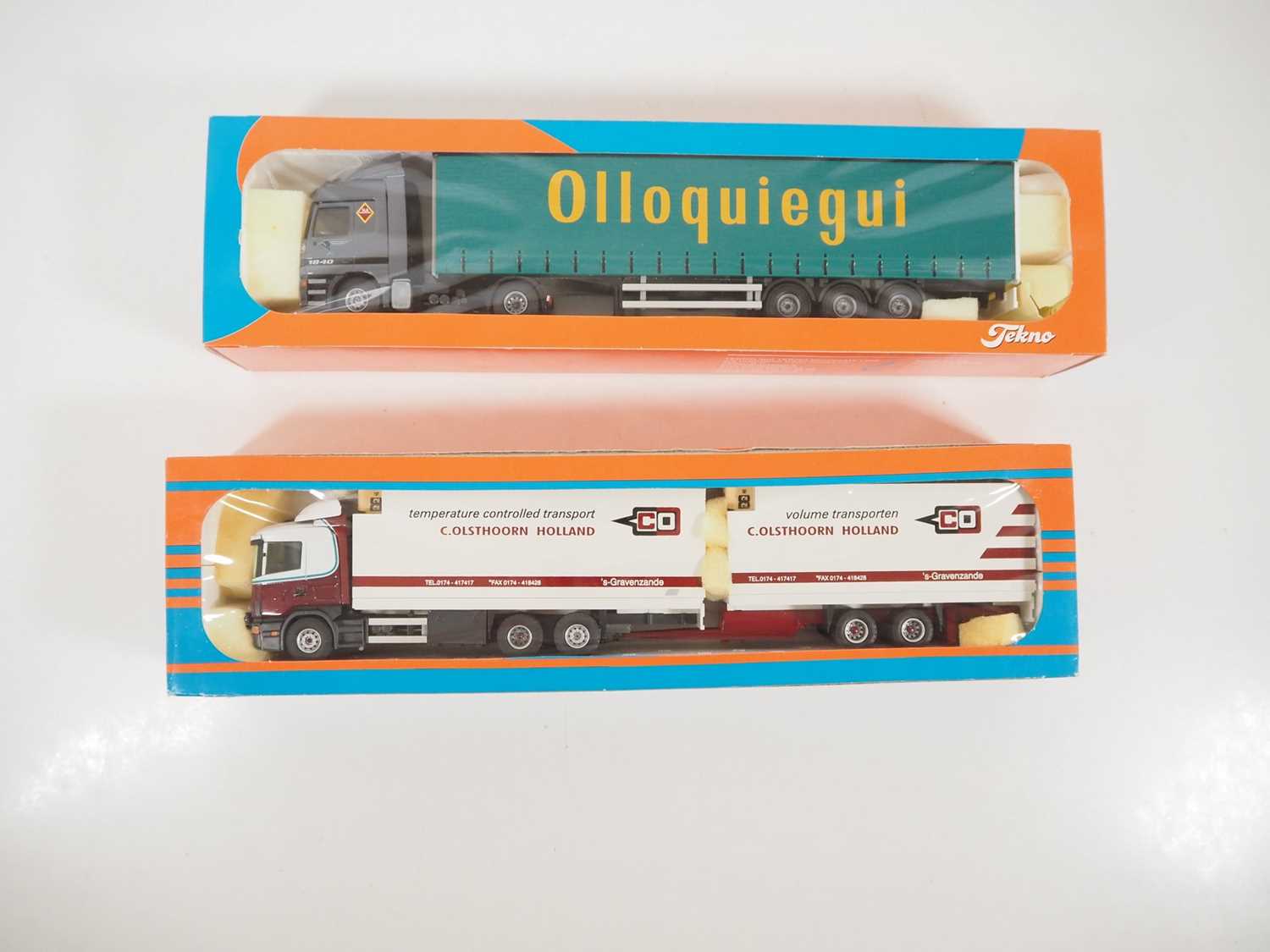 Lot 475 - TEKNO - A pair of 1:50 scale diecast lorries