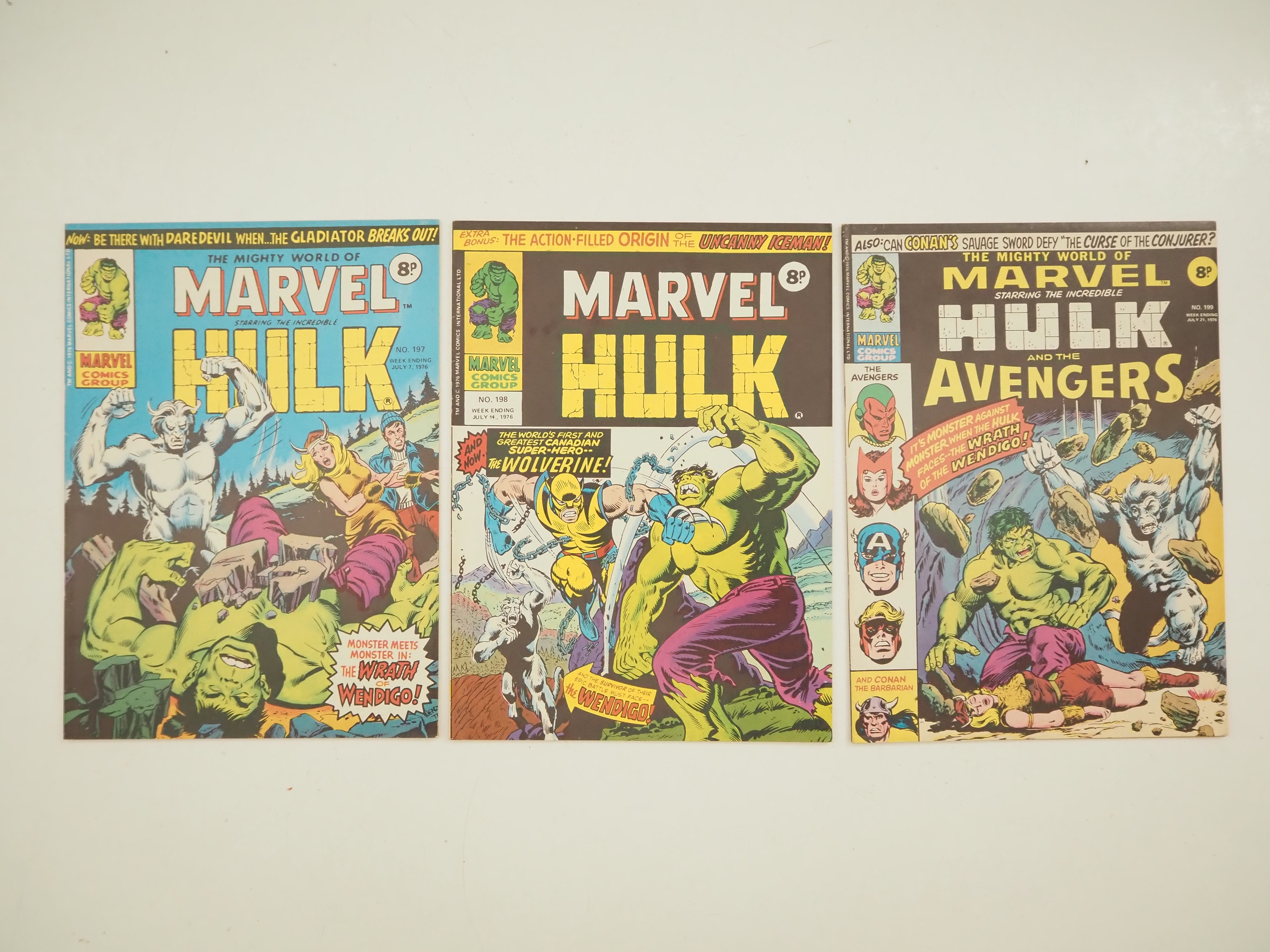 Lot 72 - MIGHTY WORLD OF MARVEL: HULK #197, 198, 199