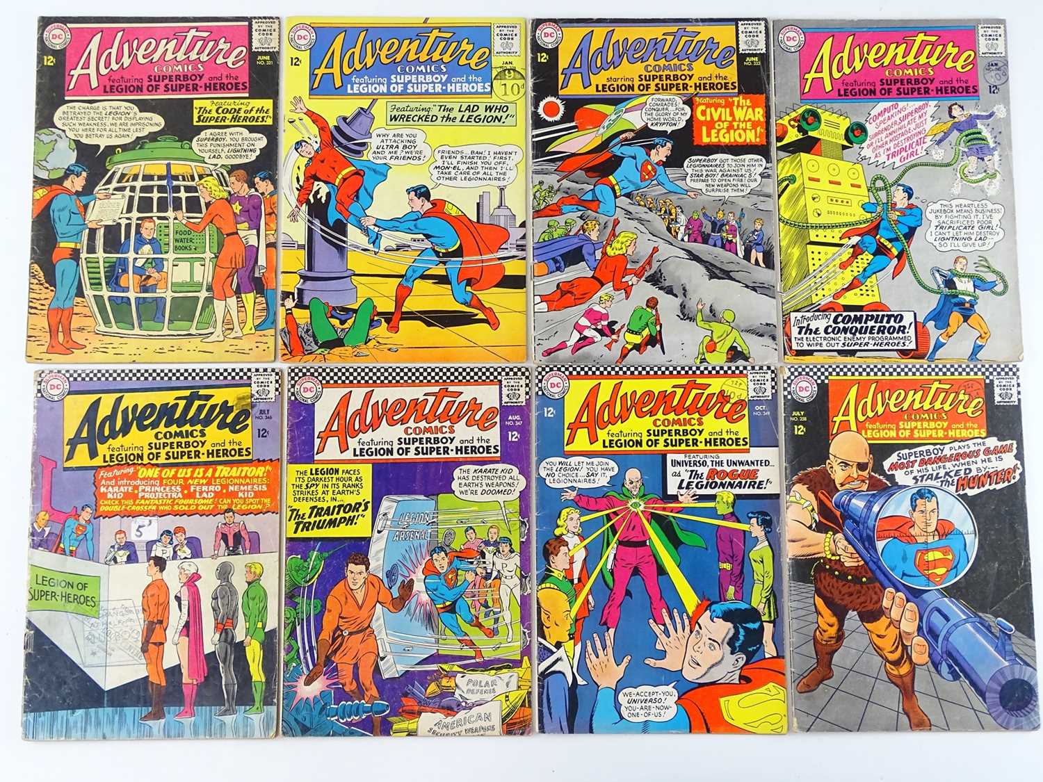 Lot 447 - ADVENTURE COMICS: SUPERBOY #321, 328, 333,