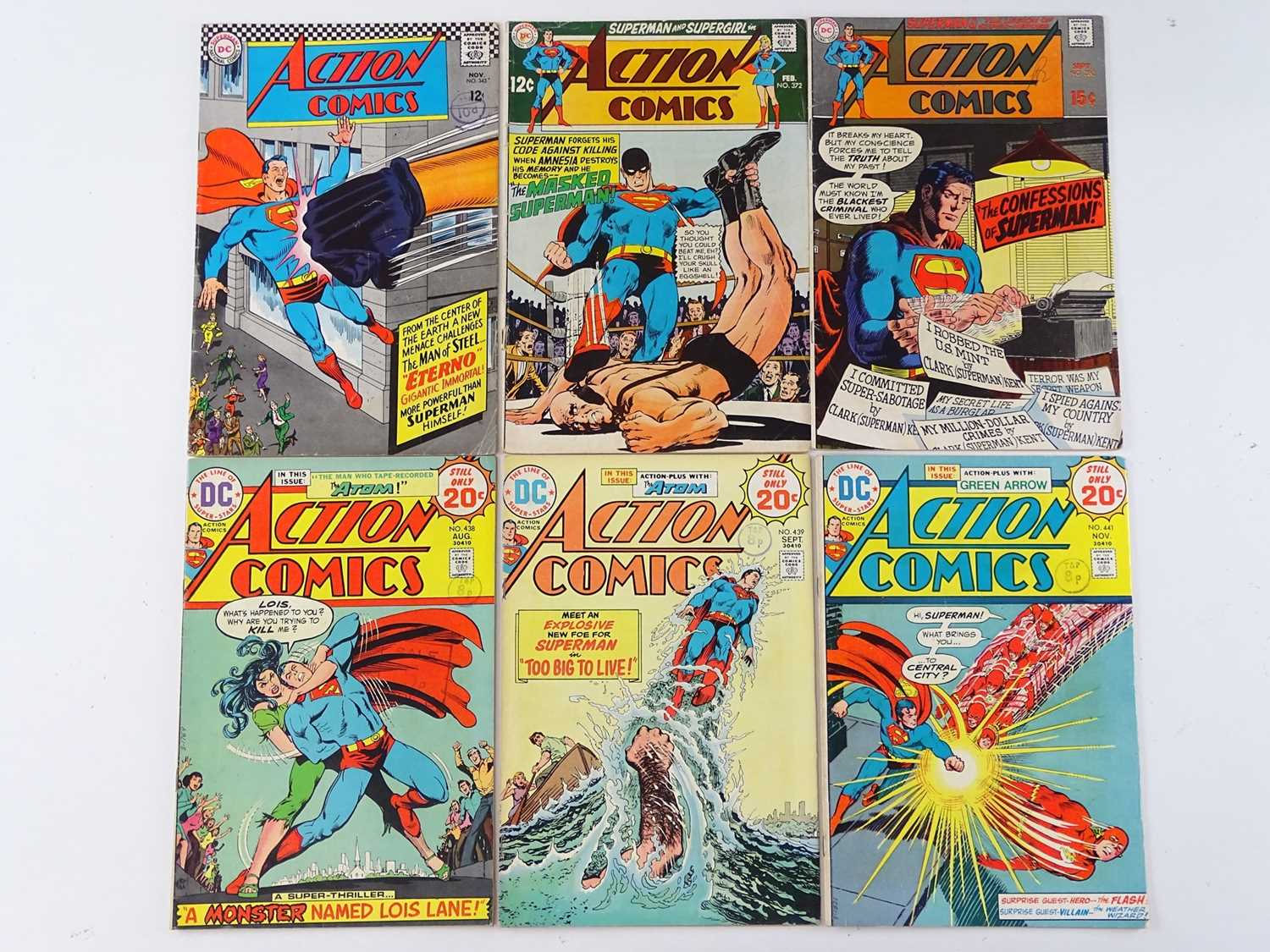 Lot 448 - ACTION COMICS: SUPERMAN #343, 372, 380, 438,