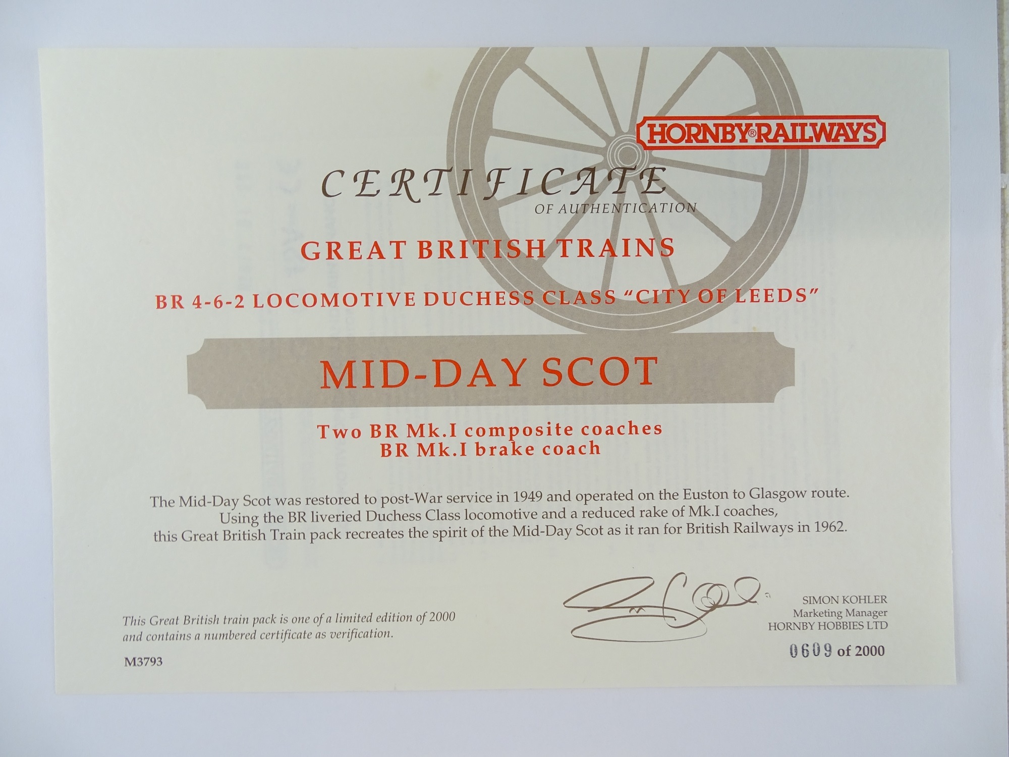 Lot 434 - A HORNBY R2078 'The Mid-Day Scot' Train Pack