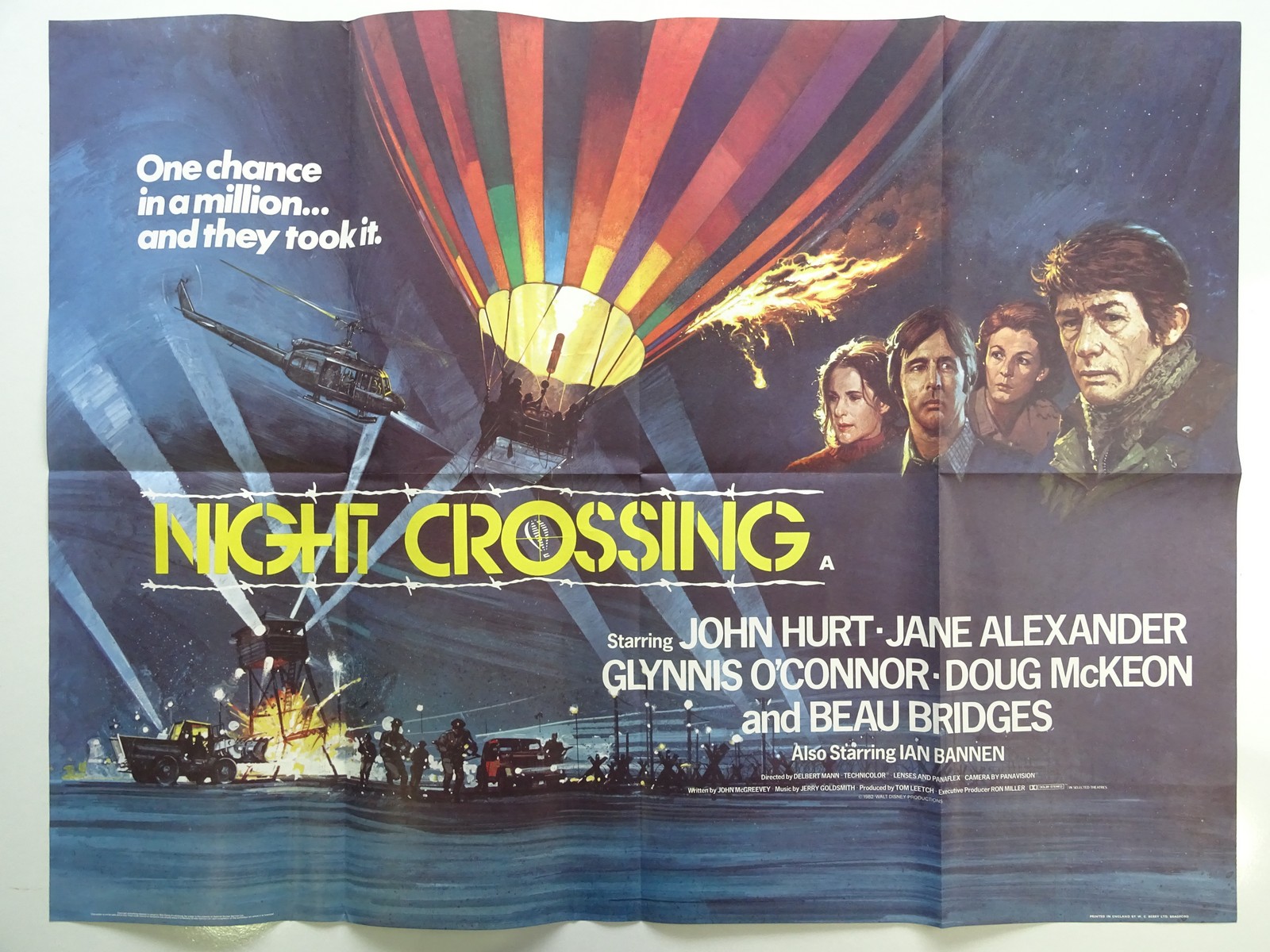 Lot 70 - NIGHT CROSSING (1982) - UK QUAD FILM POSTER