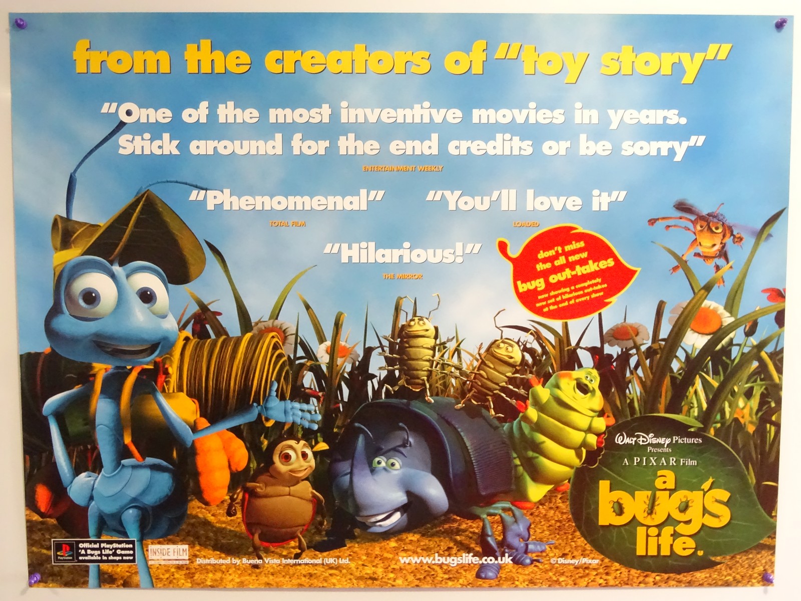 A Bugs Life Movie Poster