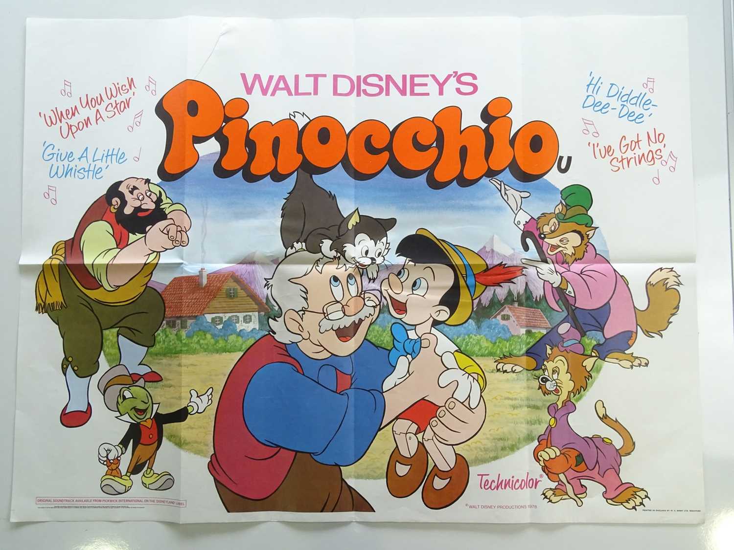 Lot 109 - WALT DISNEY: PINOCCHIO (1978) and (1980s) UK