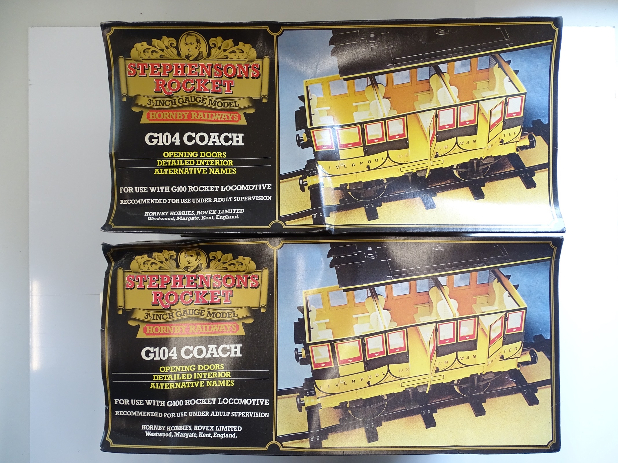 Lot 586 - A pair of Hornby 3.5 inch scale G104 coaches