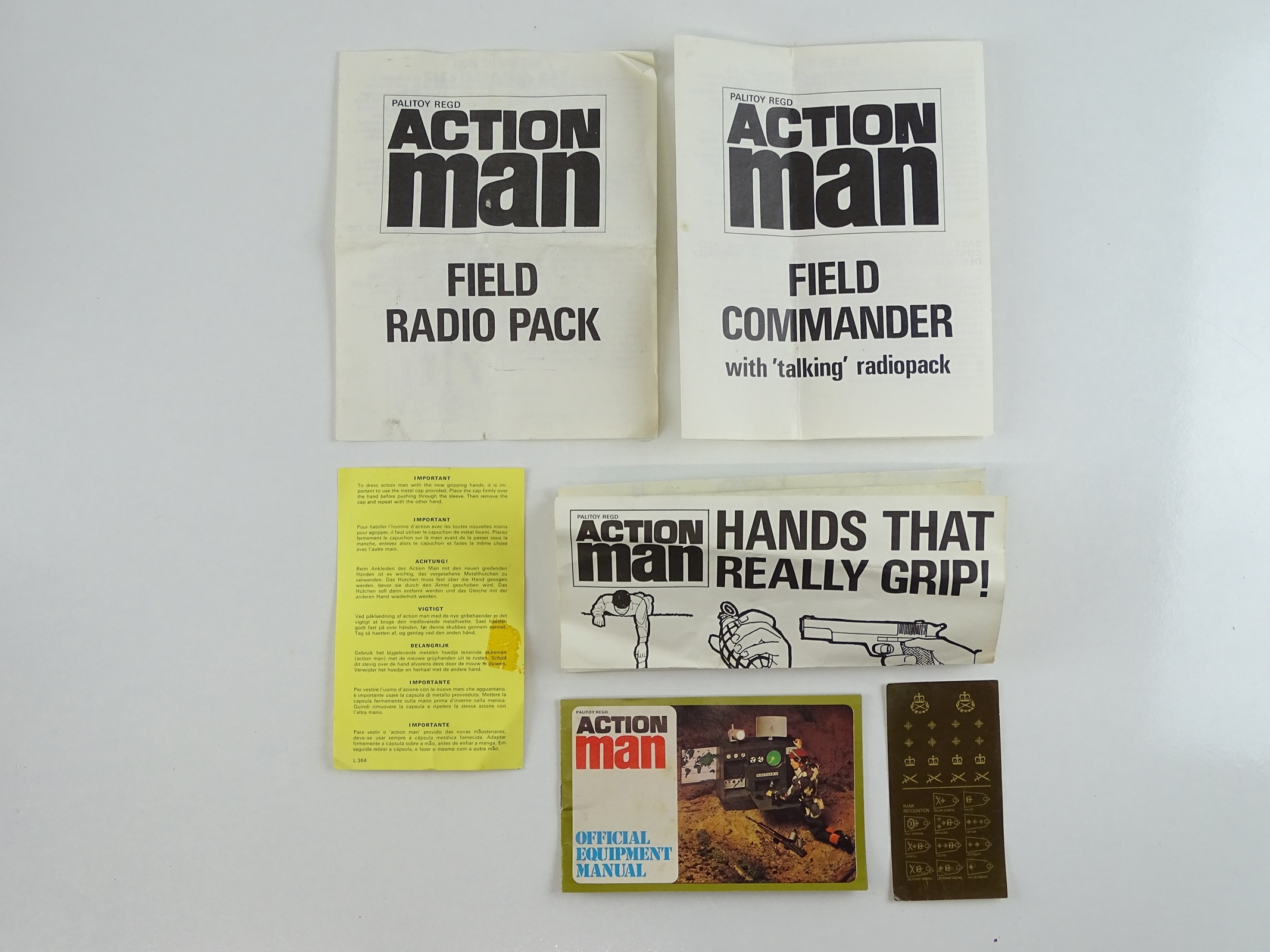 Lot 100 - A pair of ACTION MAN 1970s packs comprising
